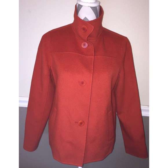 Talbots | Jackets & Coats | Talbots Petites Womens Jacket Red Burnt ...